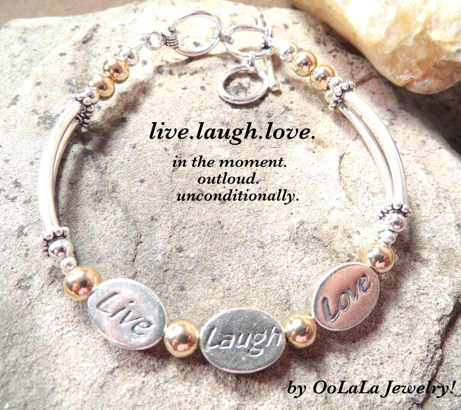 Live Laugh Love Bracelet, Wish Jewelry, Wish Bracelet, 3 Wishes, 3 Wish ...