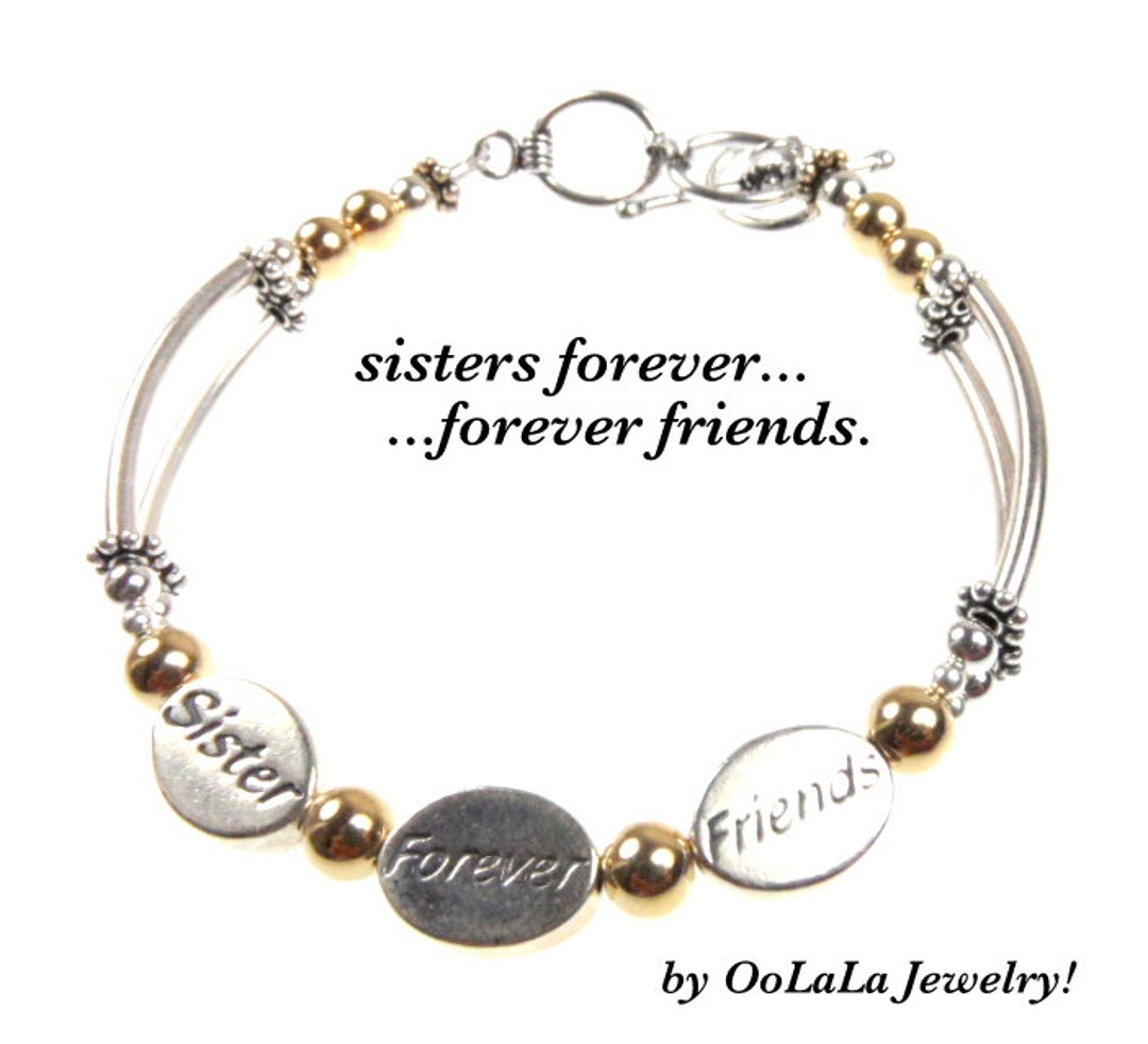 Sister Bracelet, Sister Jewelry, Sister Friend Bracelet, Sister Forever ...