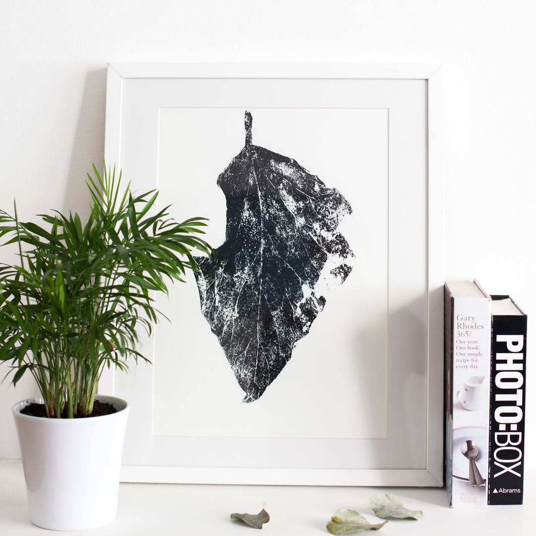 Dry Leaf Screen Print | Screen Printed, Botanical Screen Print | Wall ...
