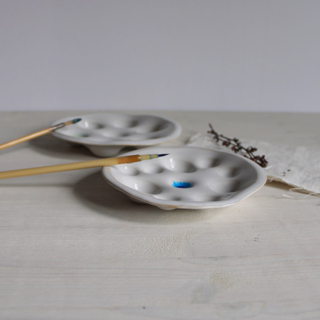 White Ceramic Color Palette Pottery Color Palette Wells - Etsy