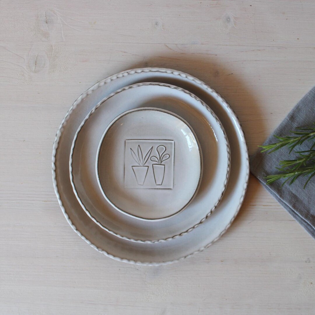 Stoneware Ceramic Plates, Different Size Plates, Ceramic Plates Set ...