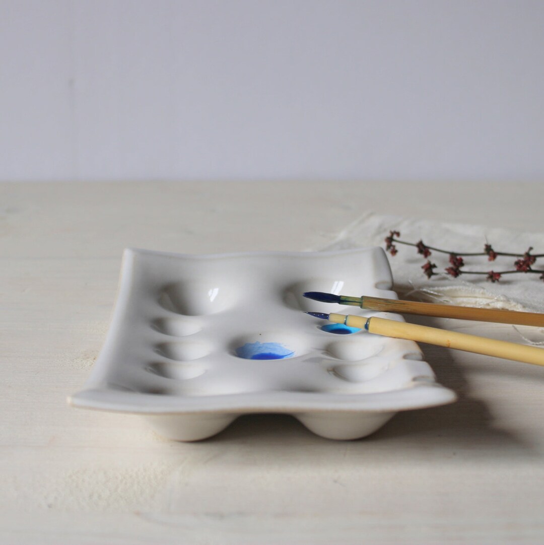 Ceramic Colour Palette, White Clay Palette, Painter's Palette, Painter ...