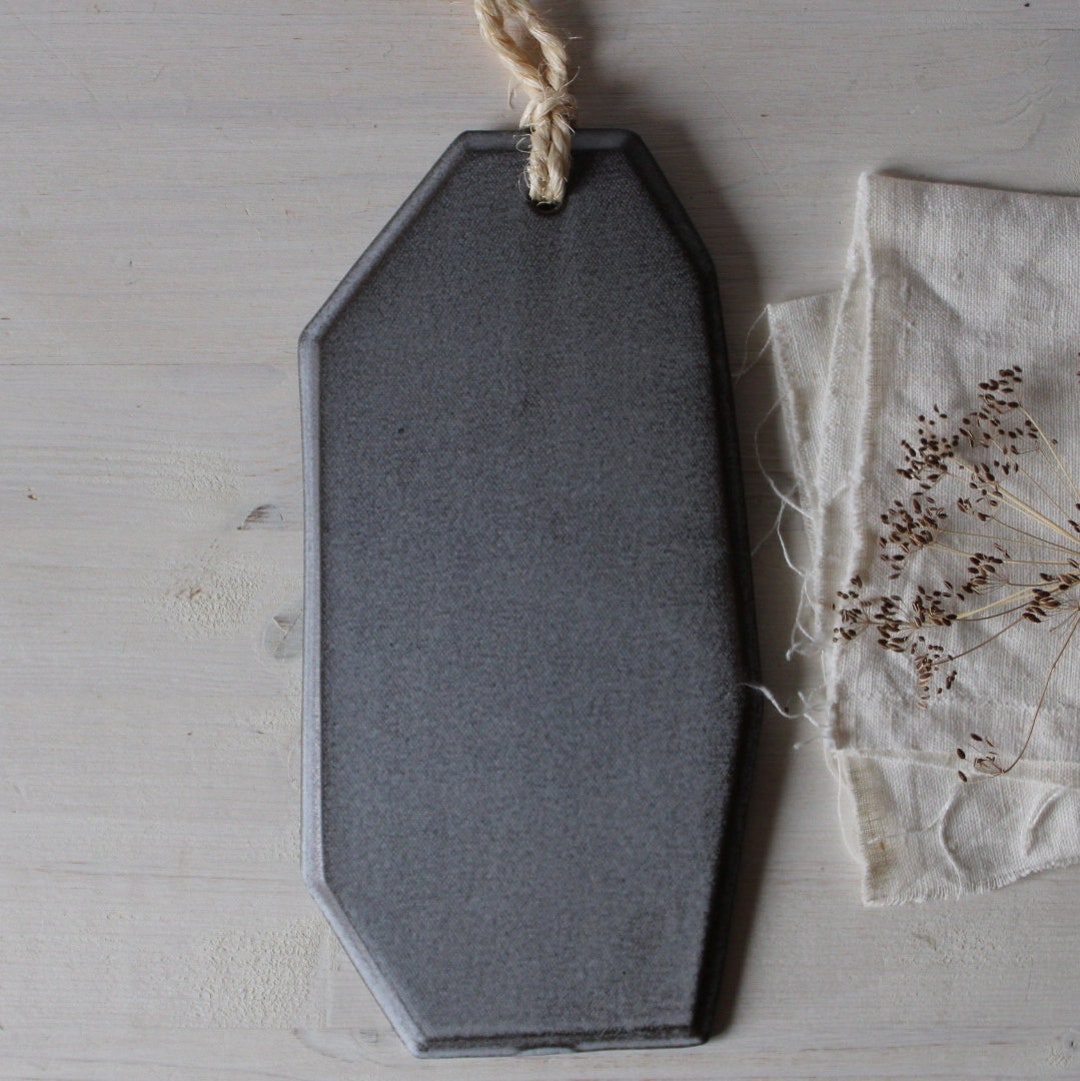 Ceramic Cheese Board, Serving Board, Black Clay Board, Irregular ...