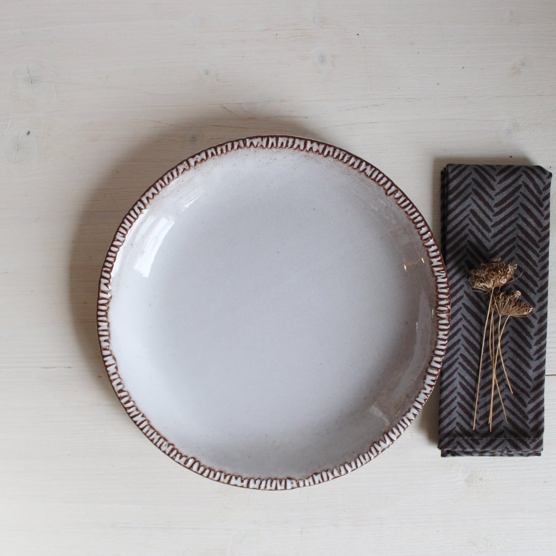 Ceramic Pasta Plate, Hand Built Plate, Serving Plate, New Home Gift ...