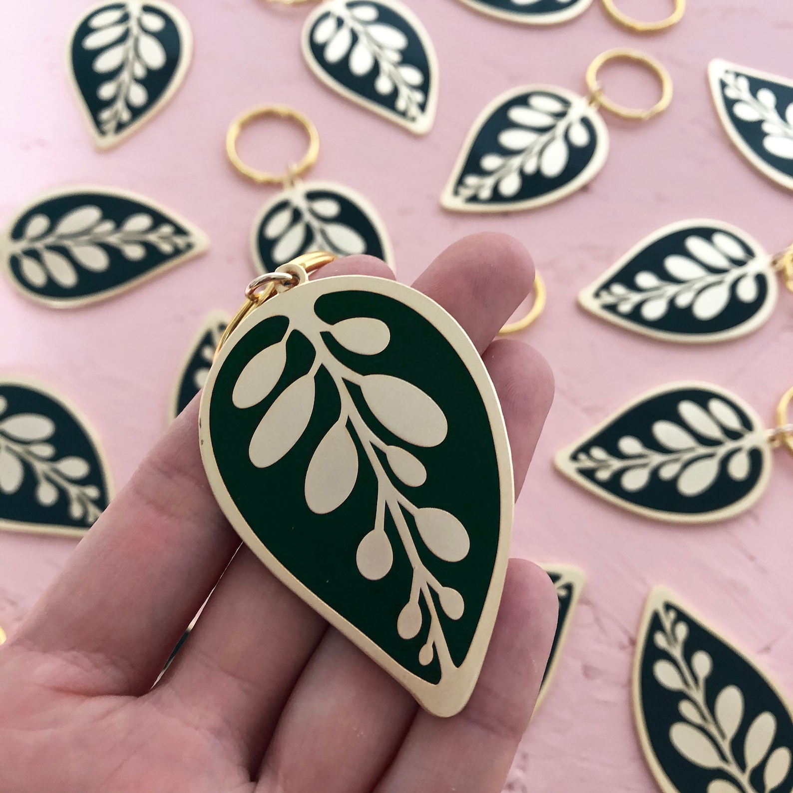 Plant Keyring Calathea Leaf Keychain Enamel Leaf Keyring - Etsy UK