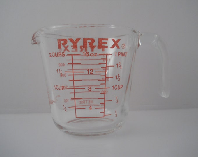 Pyrex Two 2 Cup Measure Red Label Measuring Cup - Etsy