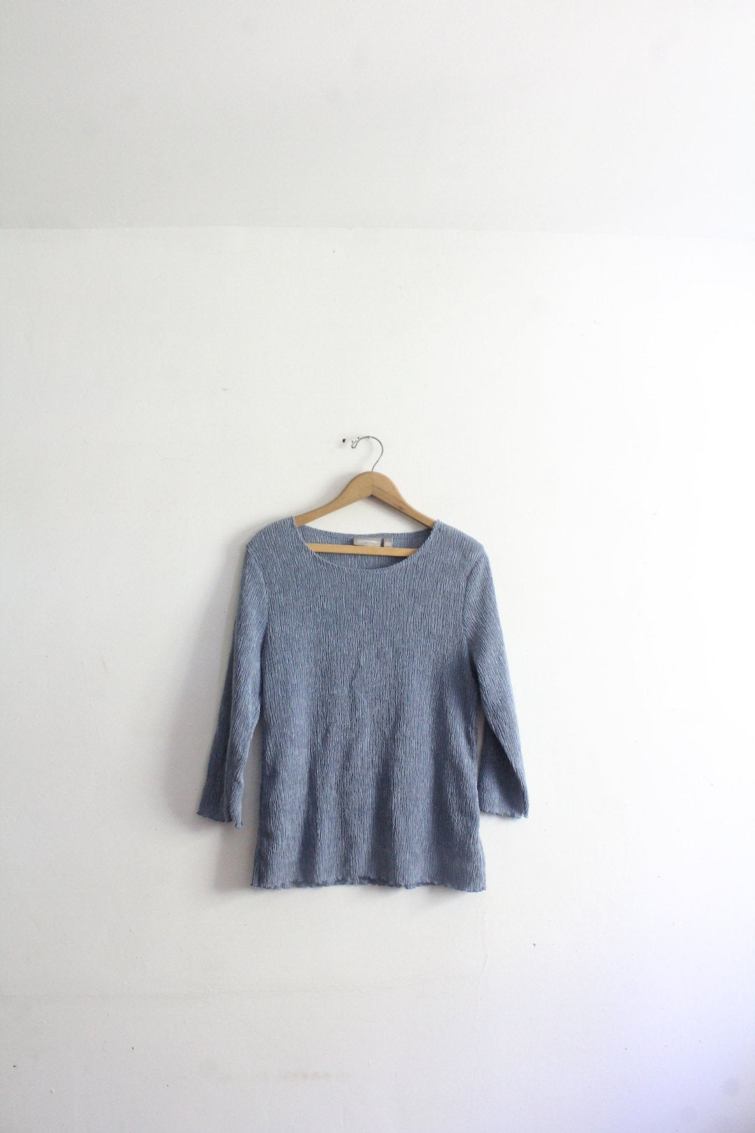 Cornflower Blue 90s Texture Blouse - Etsy