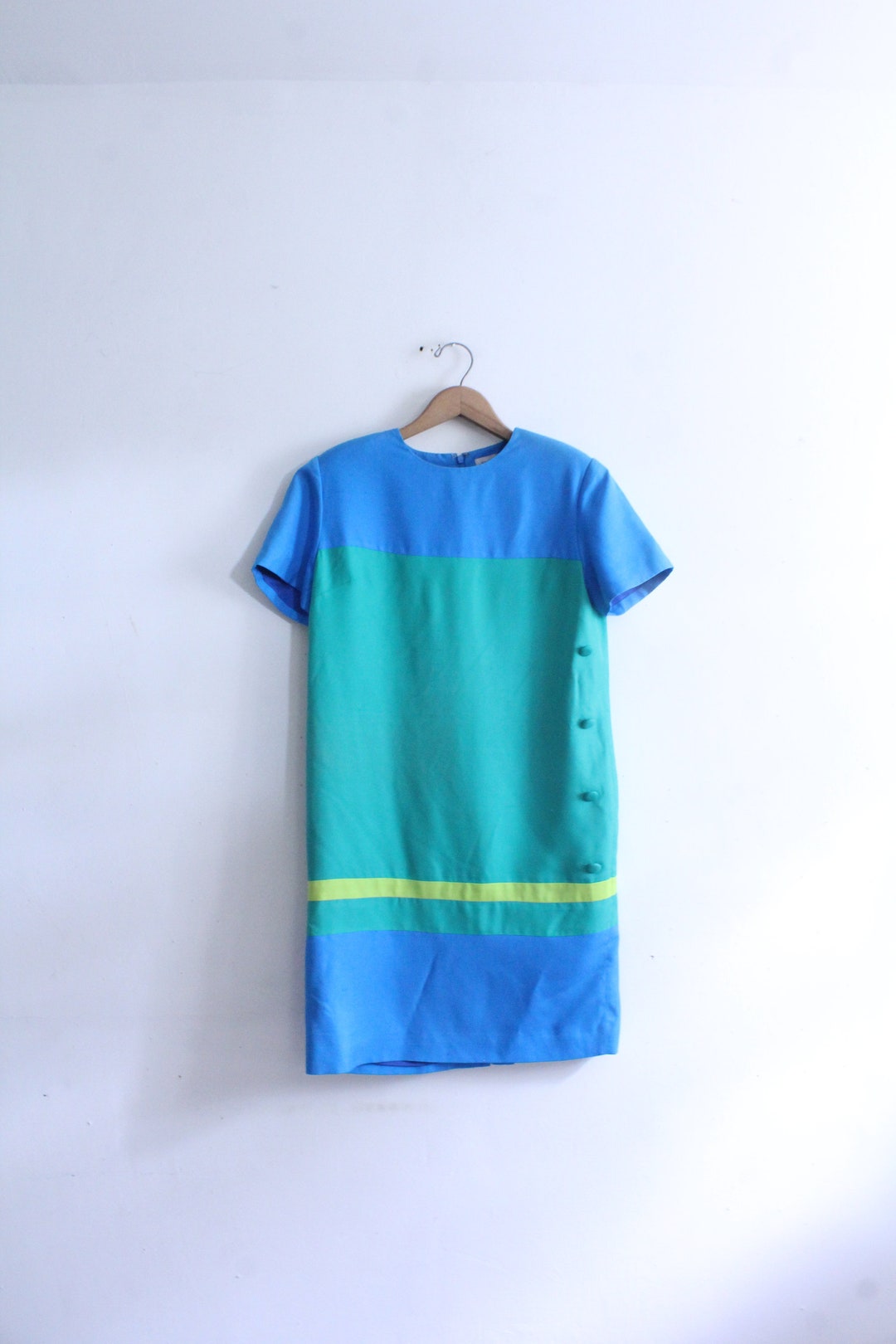 Cool Colorblock 90s Shift Dress - Etsy