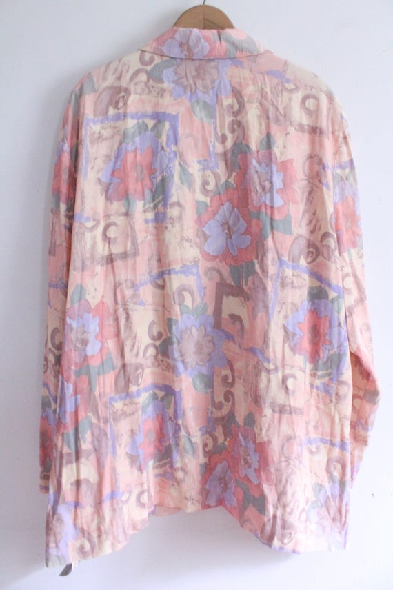 Pastel Pattern 90s Slouchy Blazer - Gem