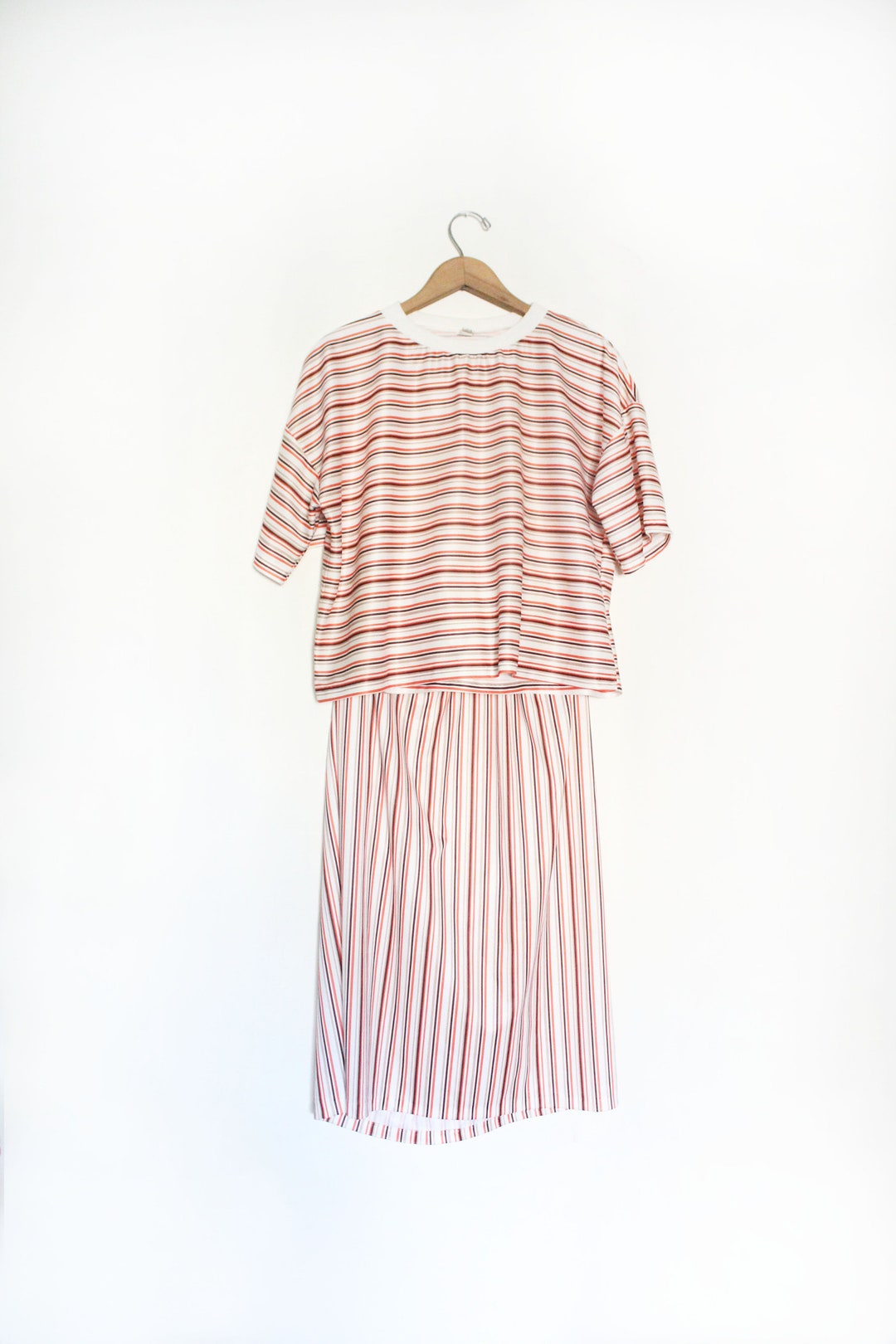 Orange Striped 70s Matching Set - Etsy