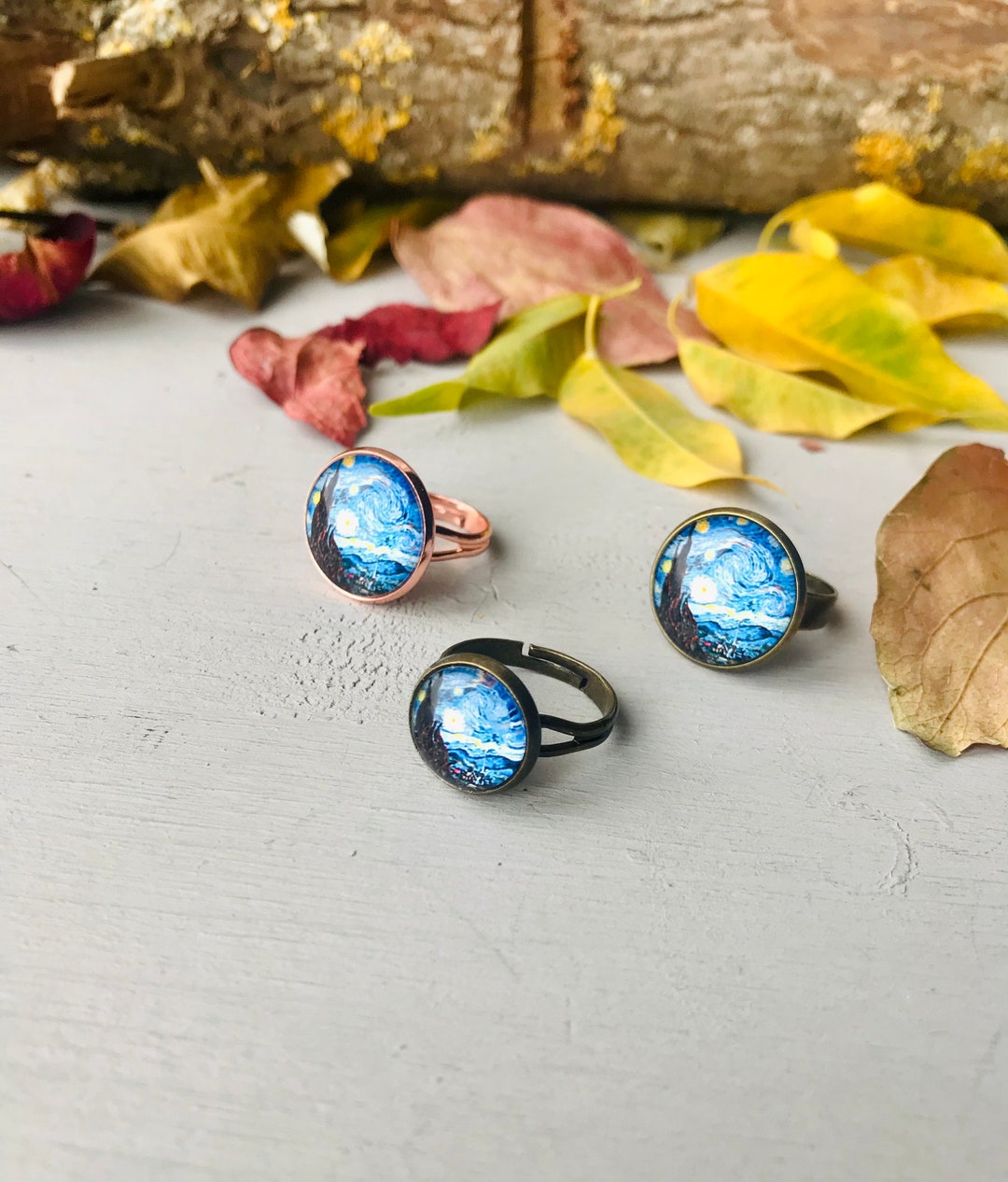 Art Ring Van Gogh *the Starry Night* - Etsy