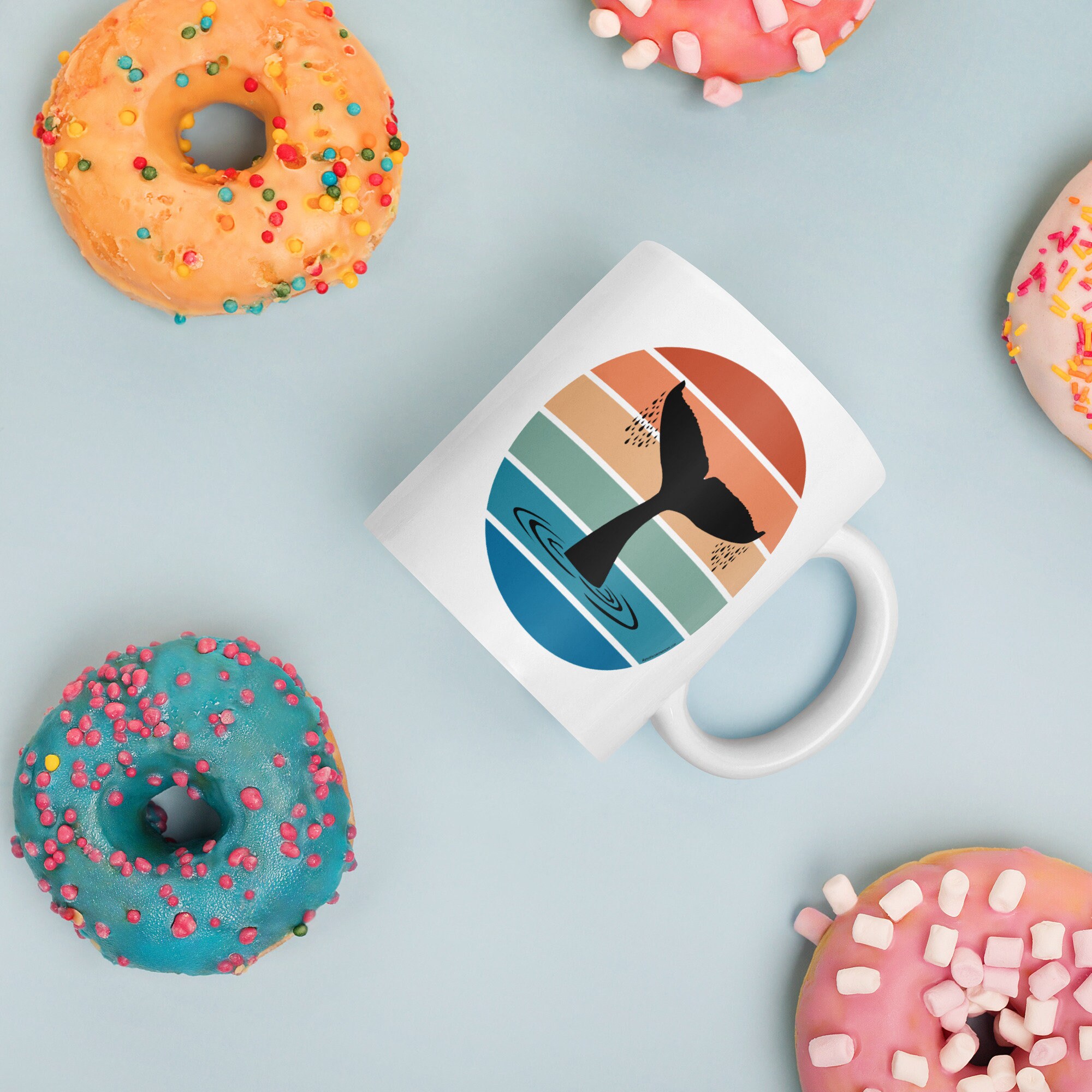 Whale Breach Mug Design With Whale Tail Breaching Design on Mug - Etsy