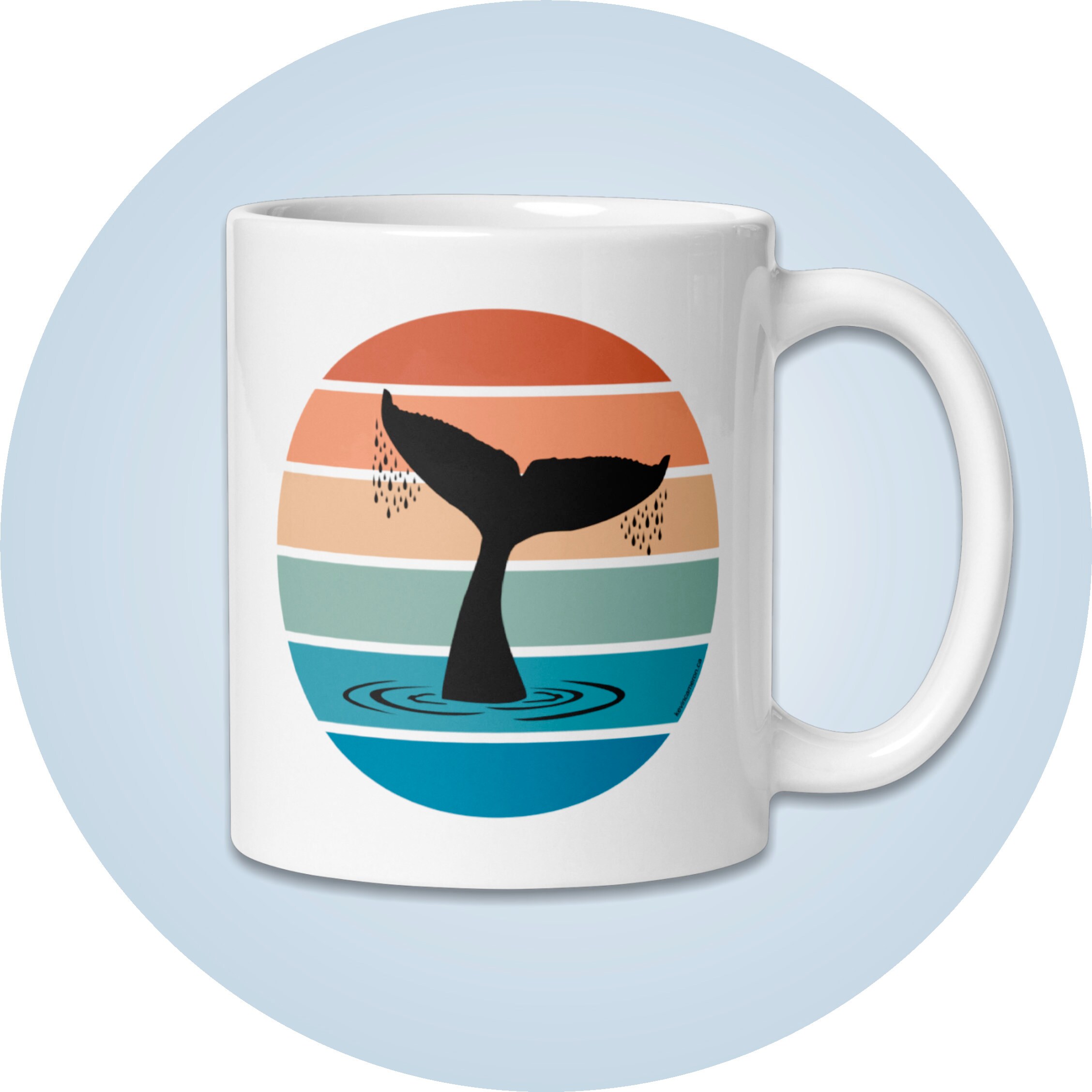 Whale Breach Mug Design With Whale Tail Breaching Design on Mug - Etsy
