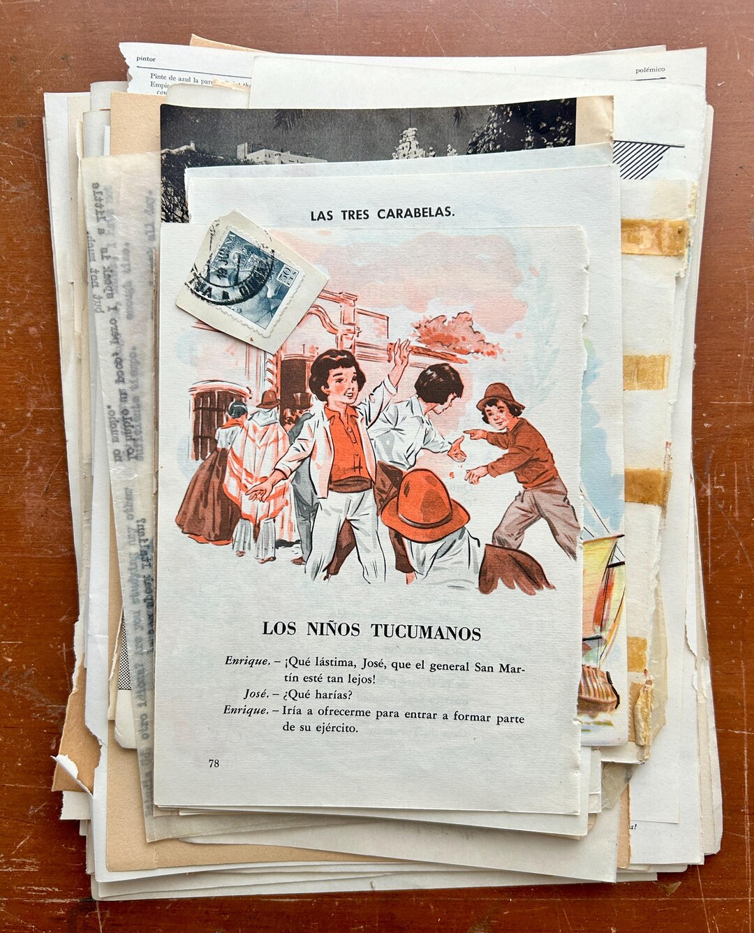 Authentic Vintage Spanish Language Ephemera Pack 50 Items Antique Paper ...