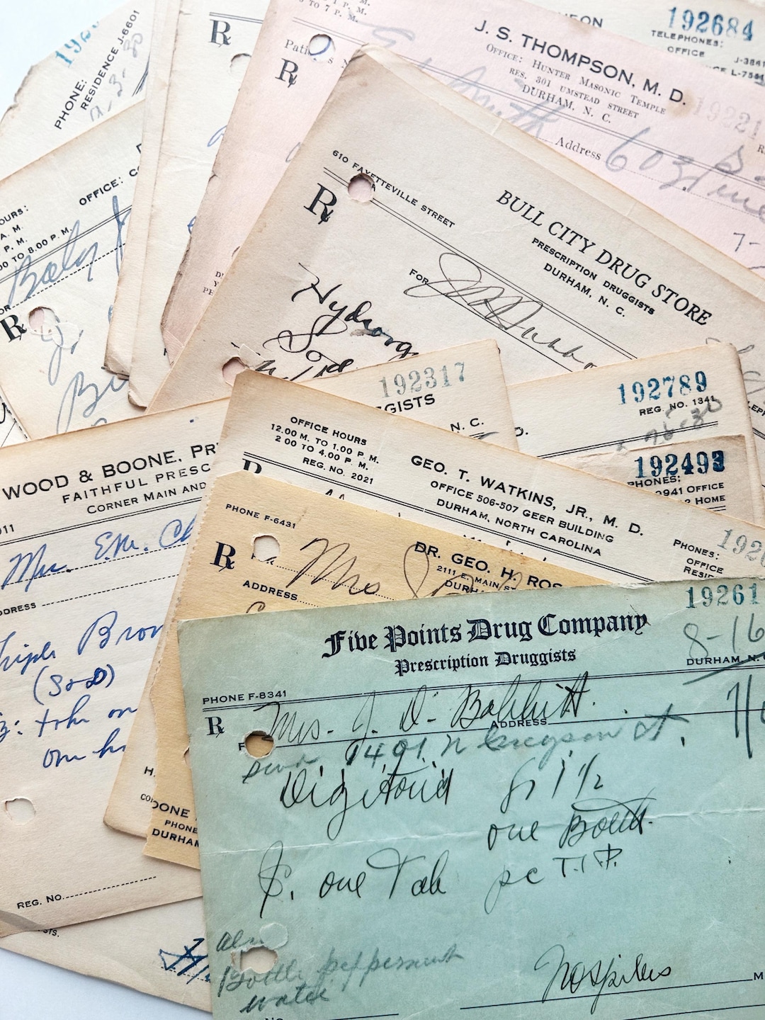 Vintage Pharmacy Prescriptions. 20 Pcs per Pack. 1930s Antique Doctor ...