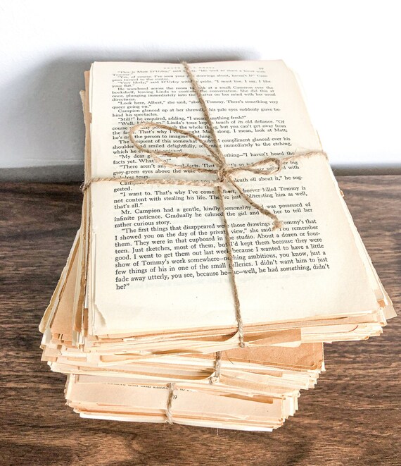 Vintage Book Page Bundle. Lot of 50 100 or 200. Mixed Lot Old - Etsy