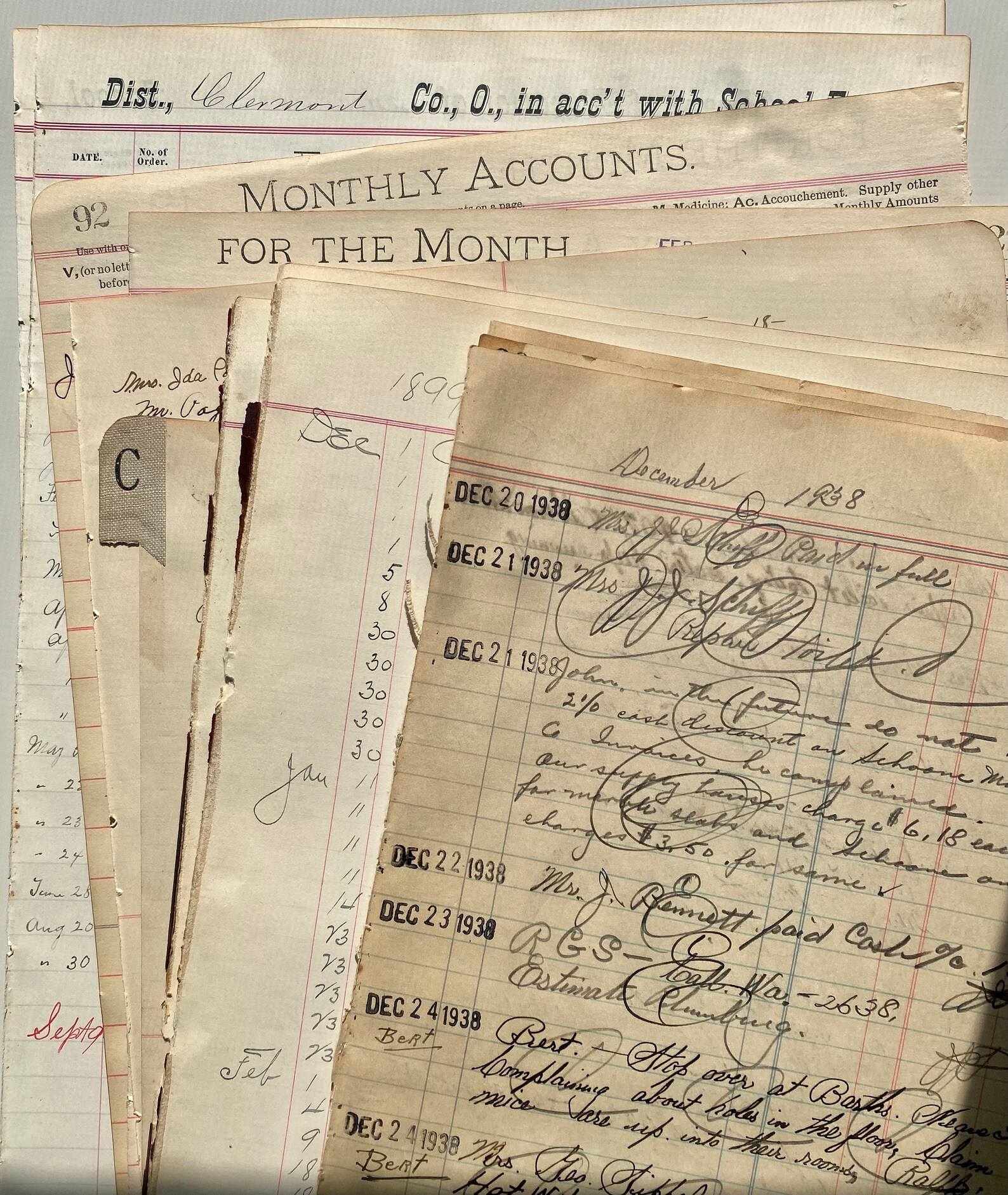 12 Original Antique Handwritten Ledger Pages. Mixed Grab Bag. - Etsy