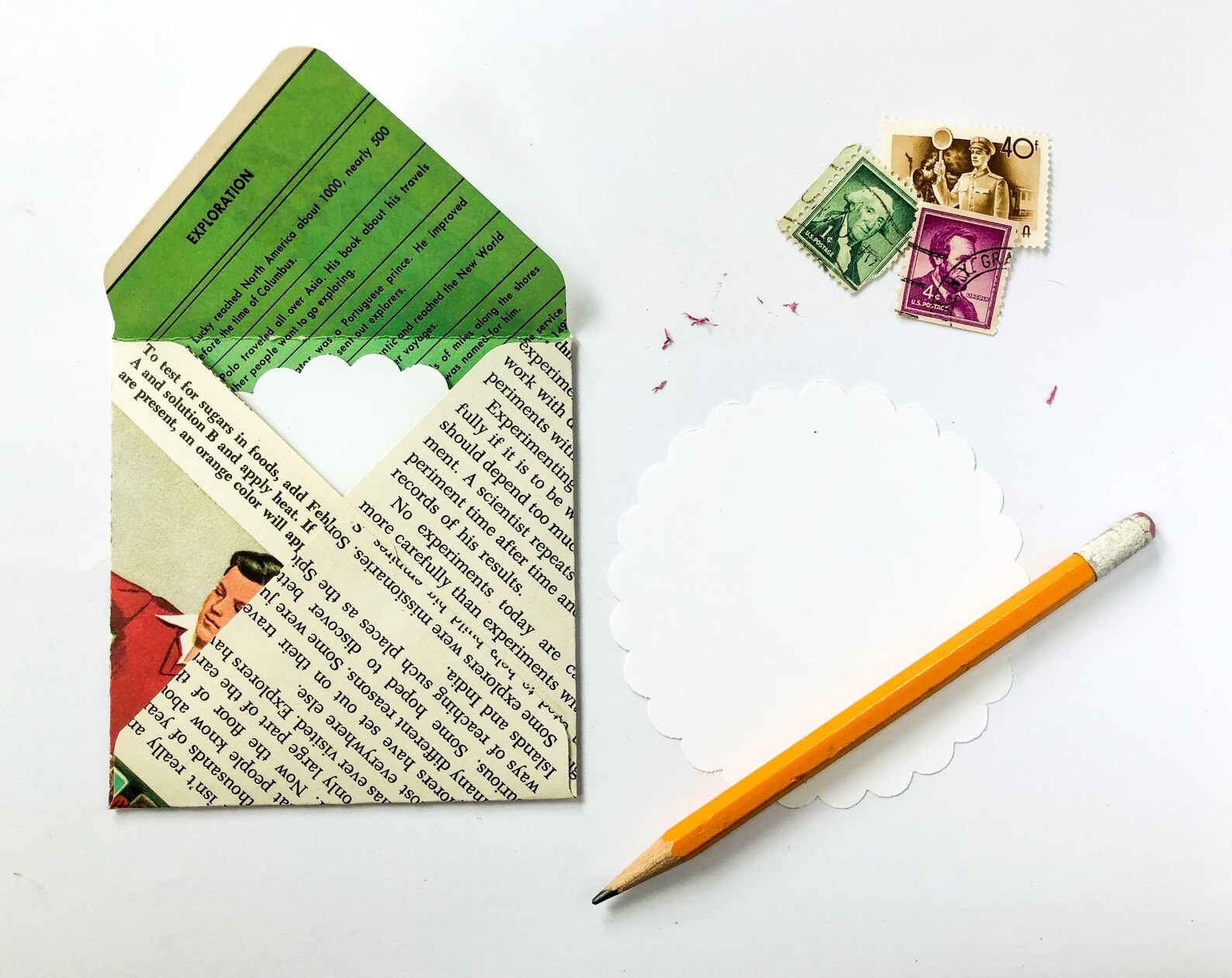 10 Vintage Paper Small Envelopes Handmade Repurposed Upcycled - Etsy