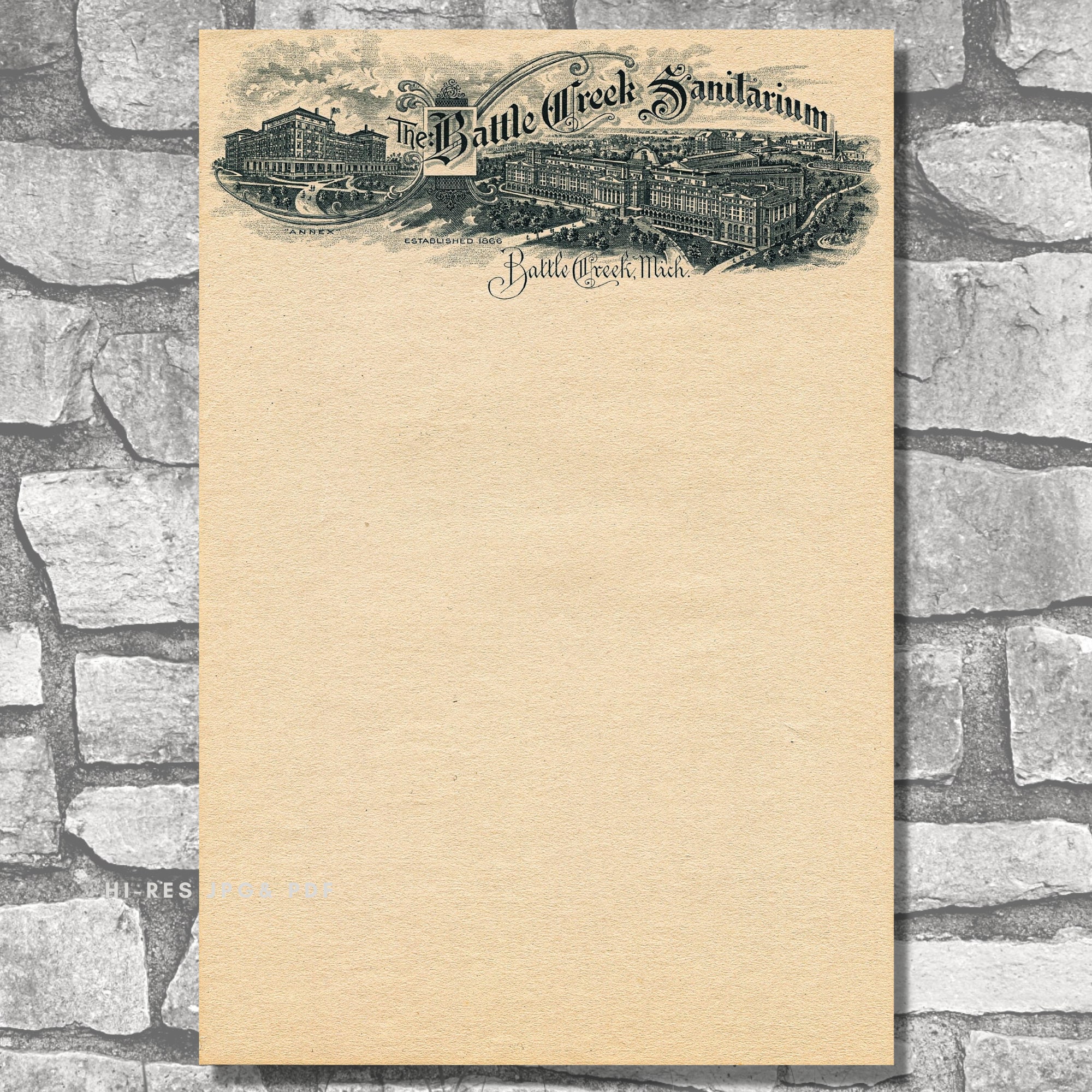 Vintage Antique Letterhead Digital Instant Download Bundle. Hi Res JPG ...
