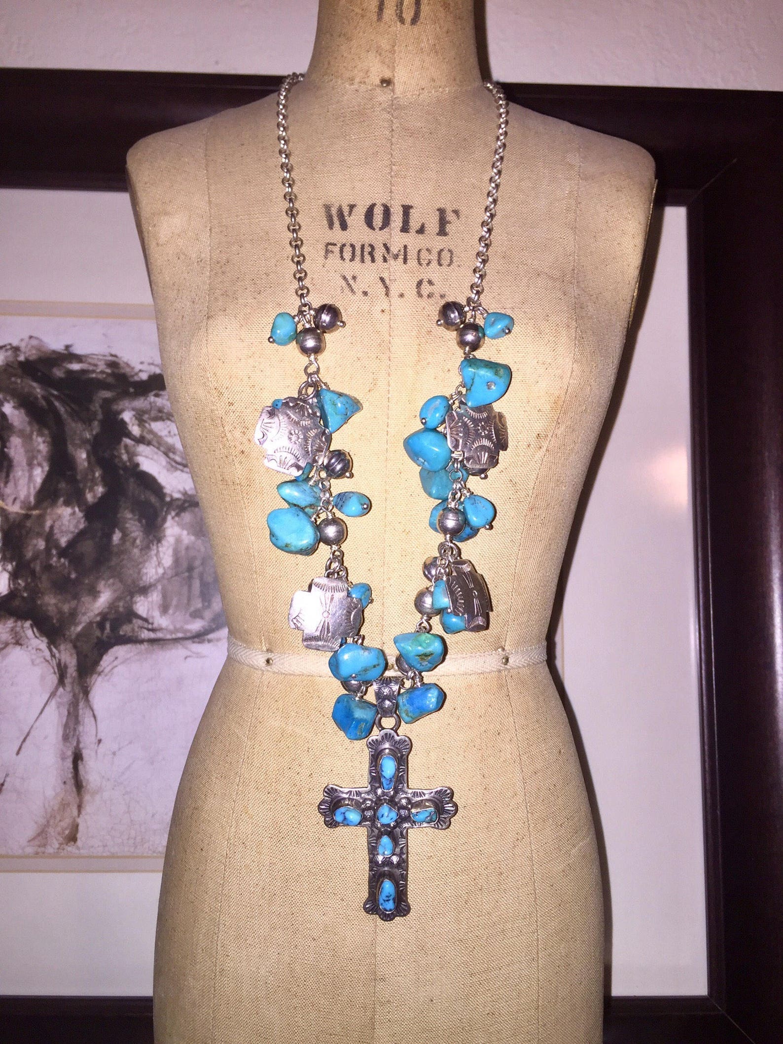 Vintage Navajo Cross Assemblage Necklace - Etsy