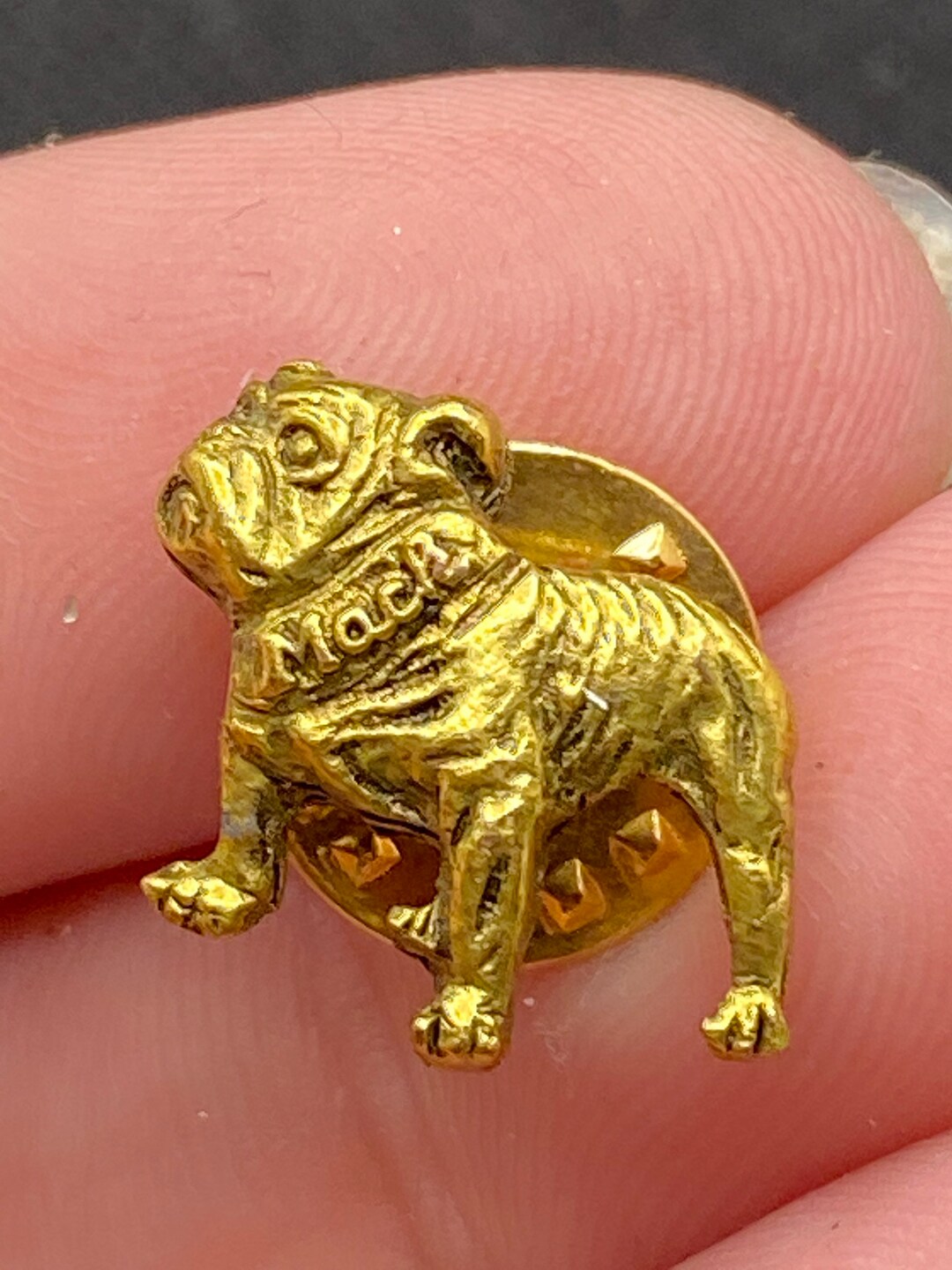 Vintage Tiny Bulldog Mack Pin - Etsy