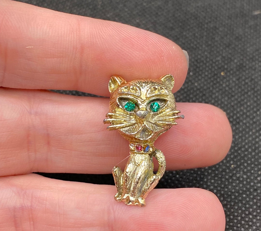 Vintage Mid Century Modern Style Cat Pin - Etsy