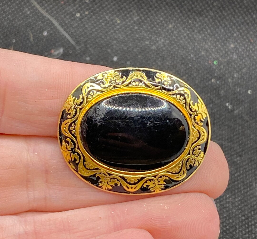 Vintage Victorian Style Enamel Bar Pin - Etsy