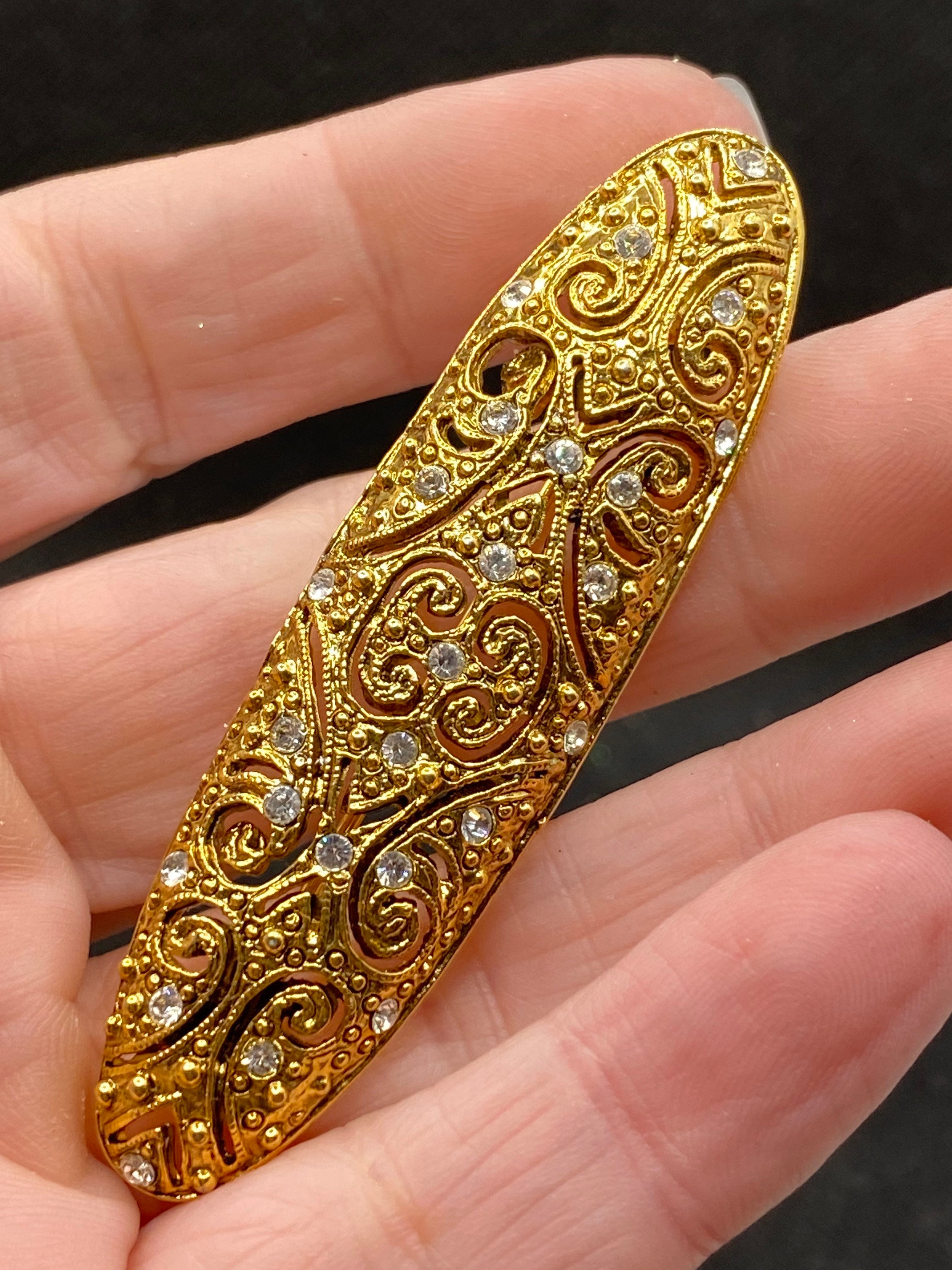 Vintage Victorian Style Bar Pin With Rhinestones - Etsy