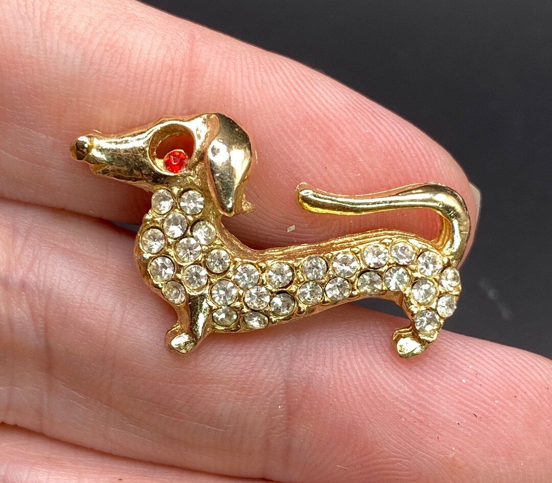 Vintage Dachshund Wiener Dog Pin - Etsy