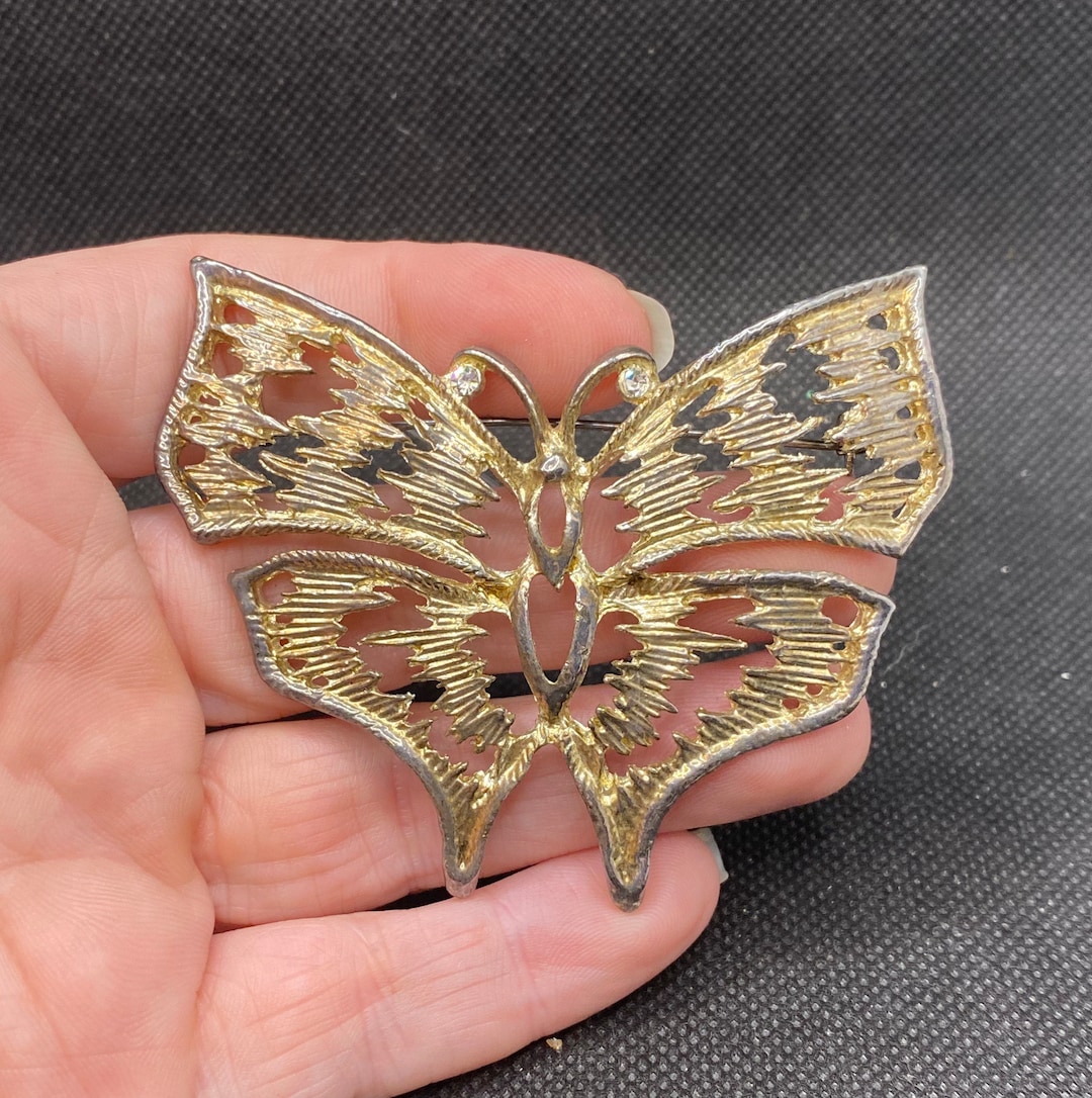 Vintage Large Statement Piece Butterfly Pin - Etsy