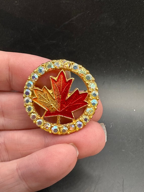 vintage canada pin maple - Gem