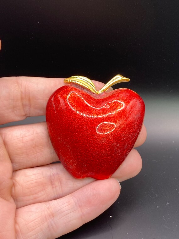 Vintage enamel apple fruit - Gem