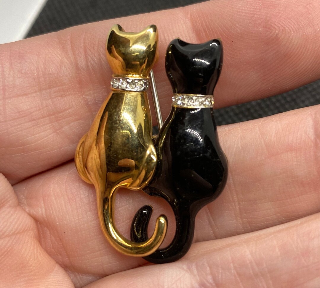 Vintage Cat Pin - Etsy