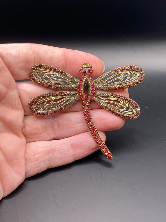 Vintage rhinestone dragonfly - Gem