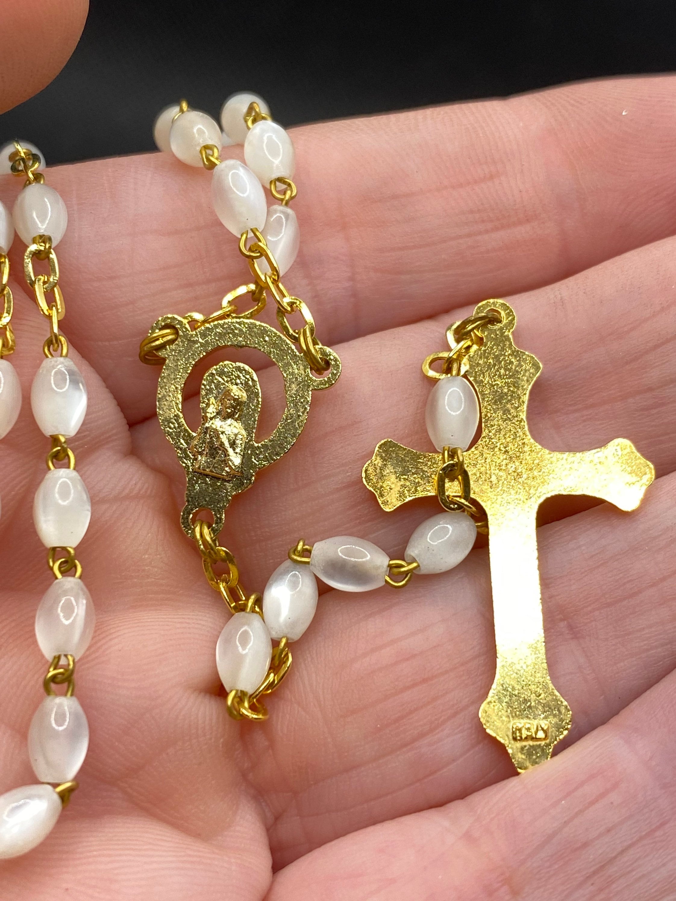 Vintage Rosary With Crucifix and Translucent Beads - Etsy