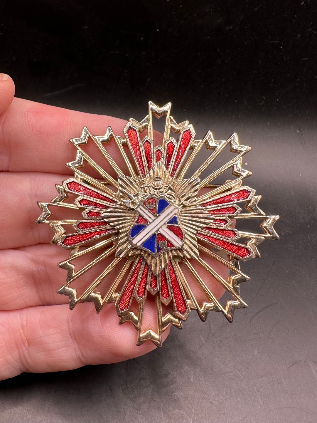 Vintage British Military Themed Styles Medal Pin - Etsy