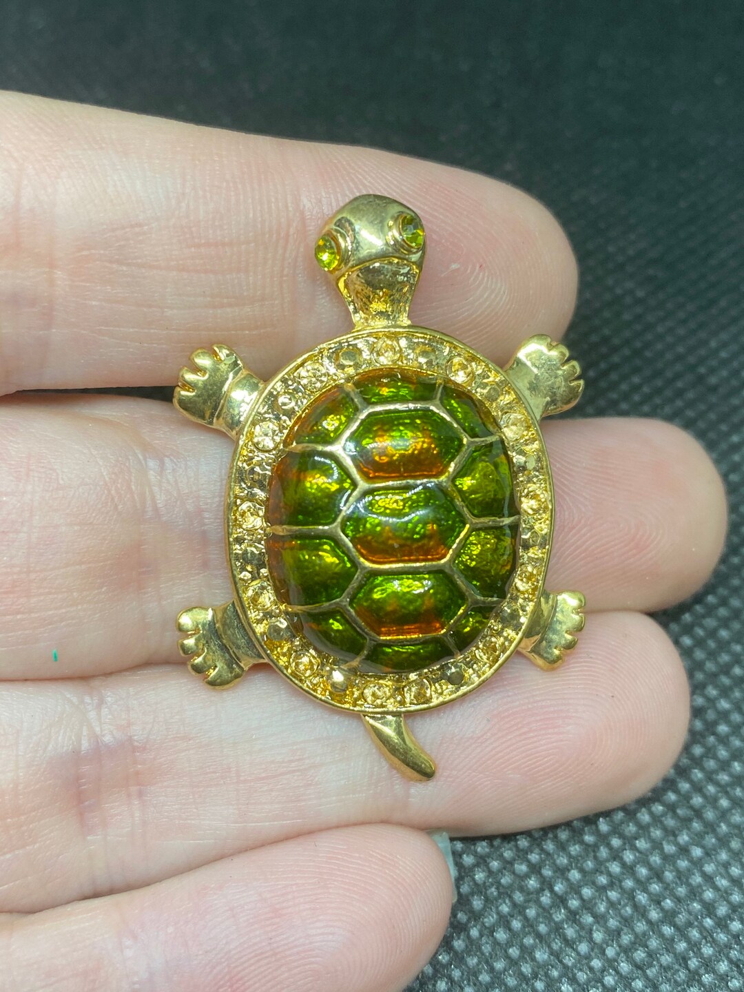 Vintage Turtle Pin - Etsy