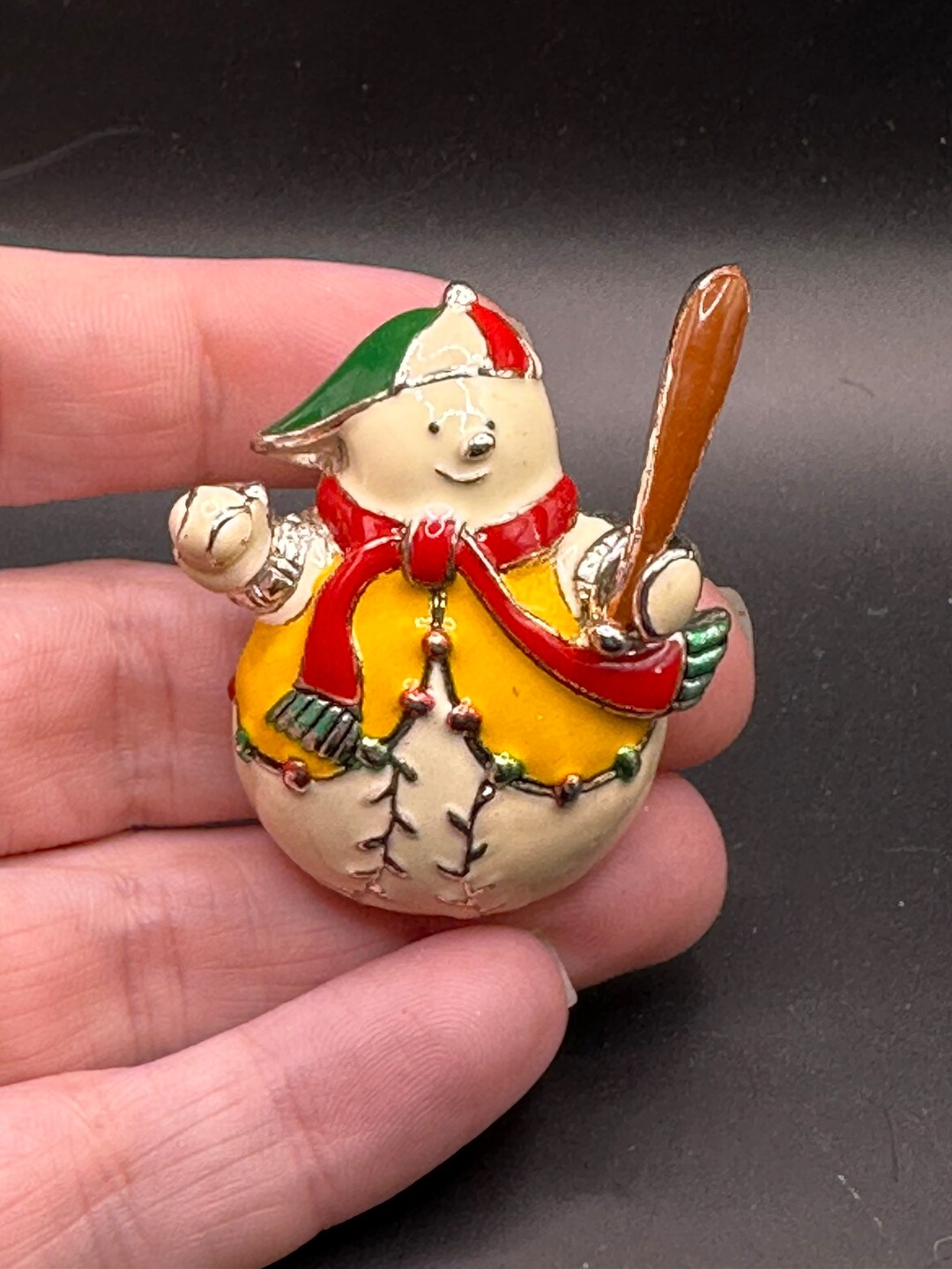 Vintage Frosty the Snowman Baseball Player Christmas Pin or Pendant - Etsy