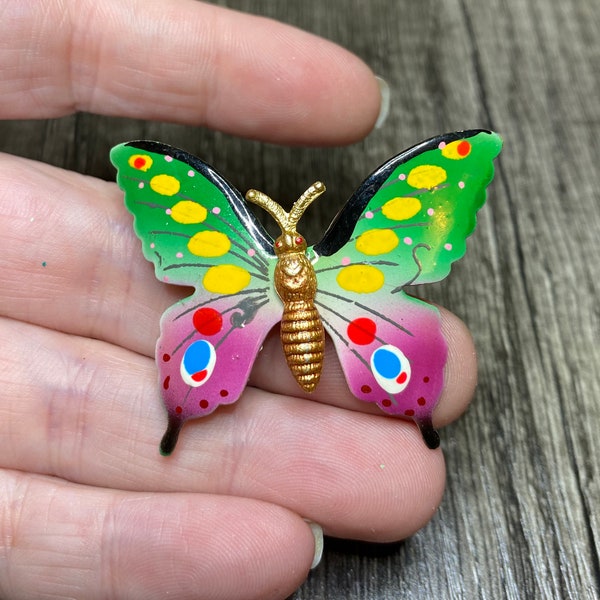 Enamel Butterfly Pin - Etsy
