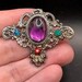 Vintage Renaissance Royal Style Rhinestone Pin or Pendant Made in ...