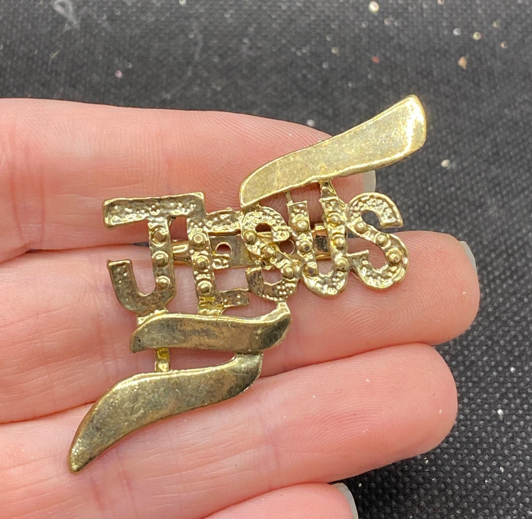 Vintage Jesus Pin - Etsy
