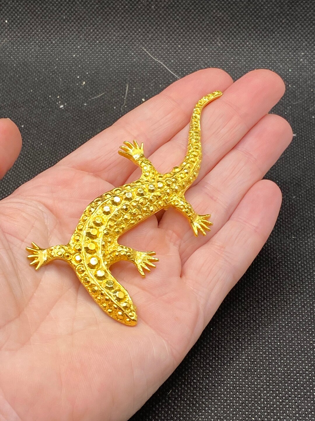 Vintage Large Statement Piece Lizard Pin - Etsy