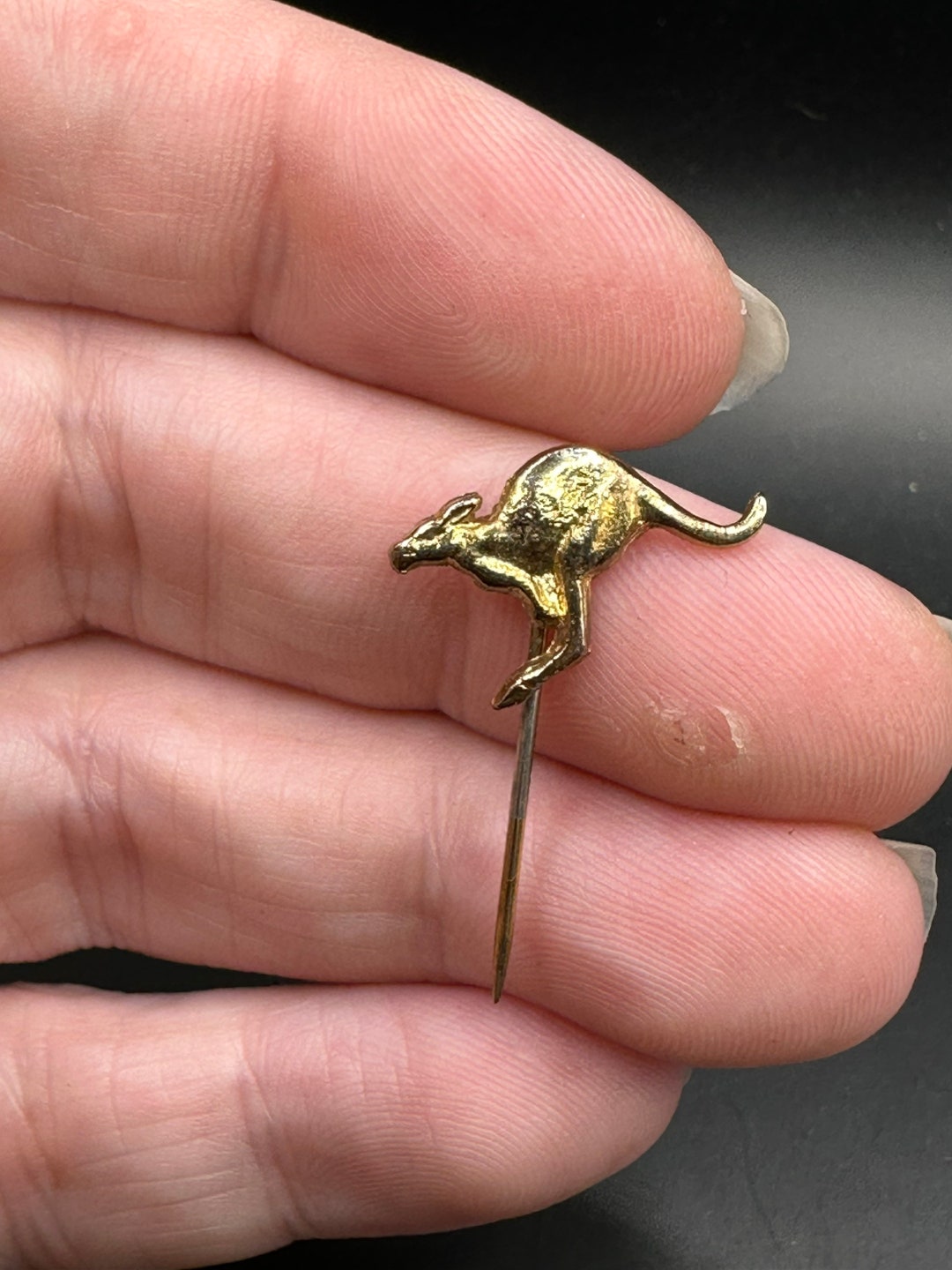 Vintage Kangaroo Stick Pin - Etsy