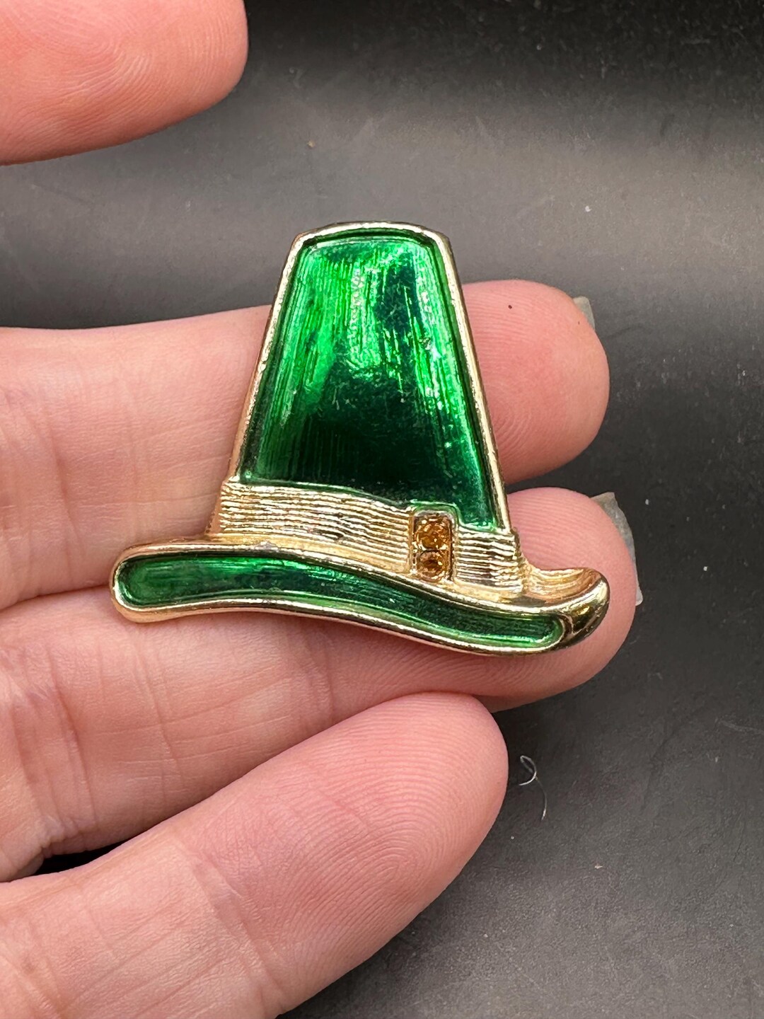 Vintage Green Swiss Mountain Style Hat Pin by Beatrix - Etsy