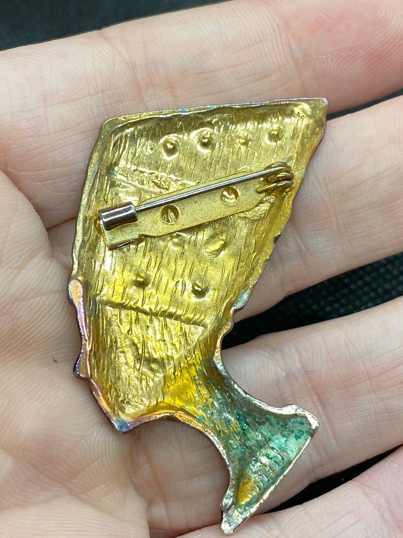 Vintage Egyptian Cleopatra Style Head Pin - Etsy