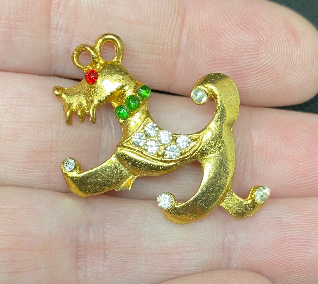 Vintage Dog Terrier Pin - Etsy