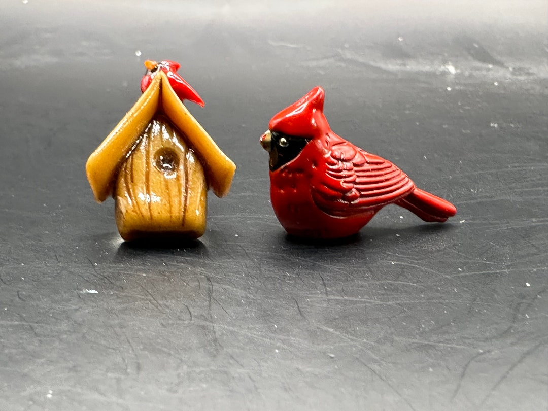 Vintage Cardinal Pin and Cardinal Metal Figurine - Etsy