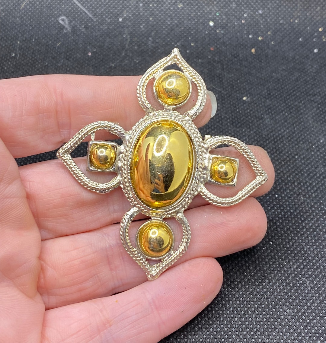 Vintage Large Royal Renaissance Pin Statement Piece - Etsy