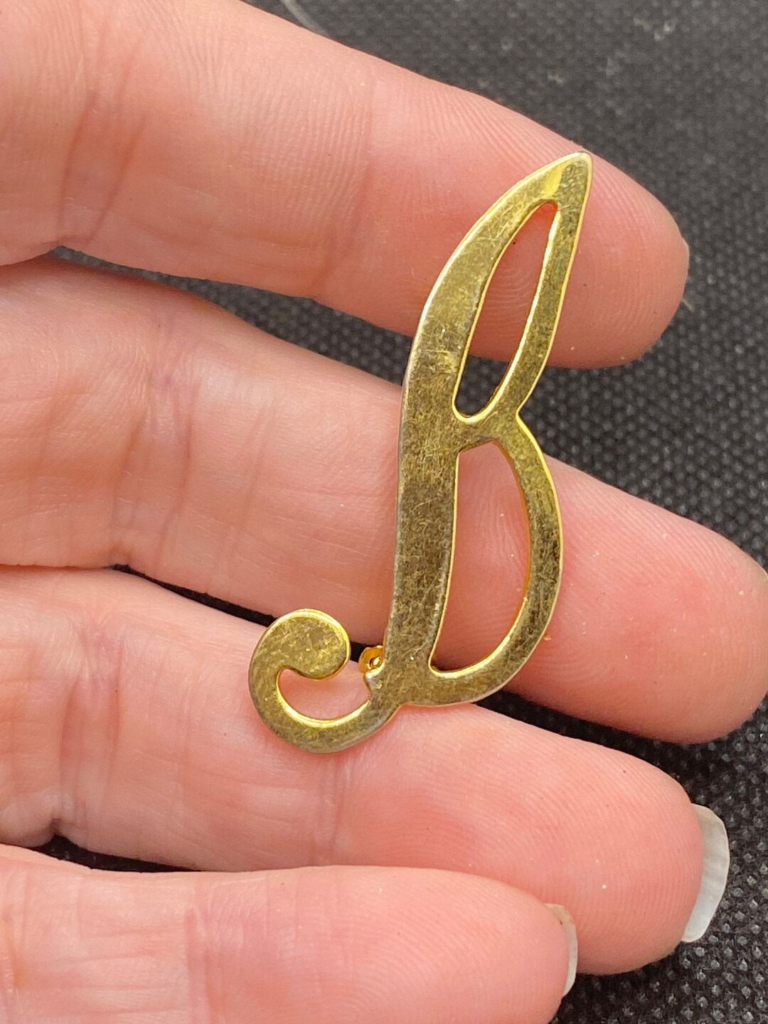Vintage Letter B Initial Pin - Etsy