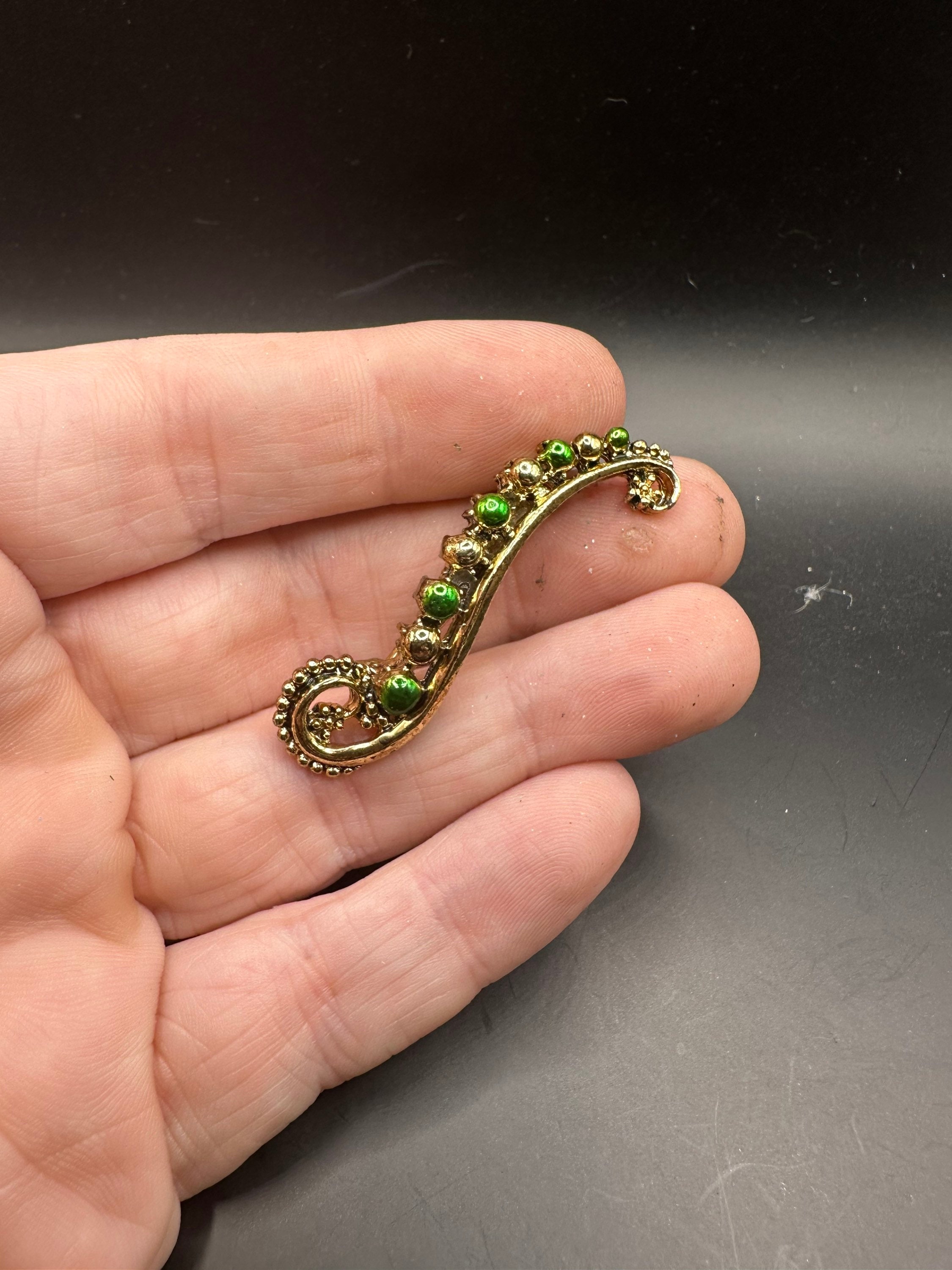 Vintage Modern Abstract Swirl Curl Pin - Etsy